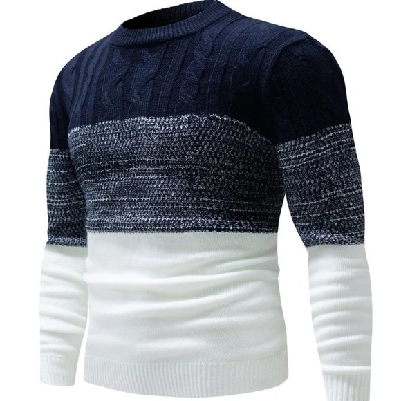 Sweaters | Blue Mens Knit Sweater | Poshmark